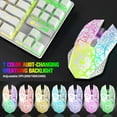 ZIYOULANG Wireless Gaming Keyboard and Mouse Combo with 87 Key Rainbow ...