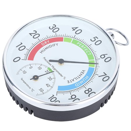 Indoor Hygrometer Thermometer, Aluminum Alloy Temperature and Humidity ...