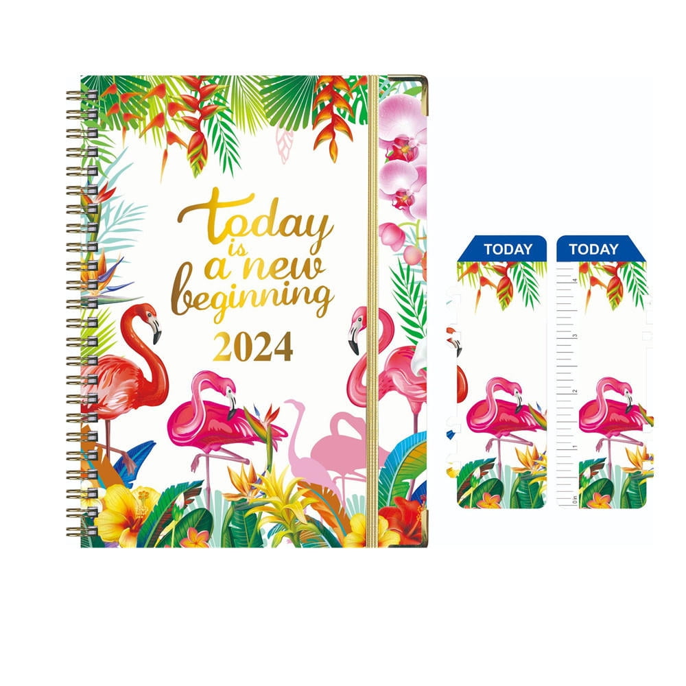 Daily Calendar Planner Notebook 2024 Weekly Monthly Office Agenda ...