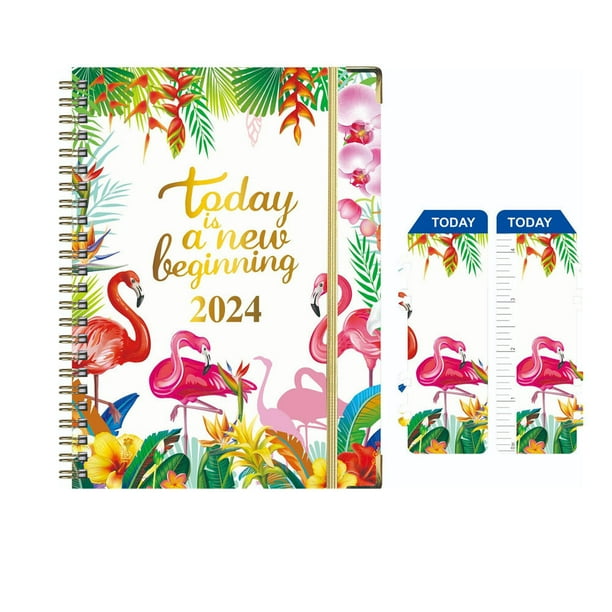 Daily Calendar Planner Notebook 2024 Weekly Monthly Office Agenda ...
