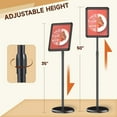 Adjustable Pedestal Floor Stand Sign Holder for 8.5*11 inches Poster or ...