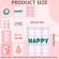 9Pcs Pink Christmas Pictures Wall Art Decor, Merry Christmas Prints ...