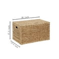 eHemco Large Woven Water Hyacinth Storage Trunk, Heavy-duty, Metal ...