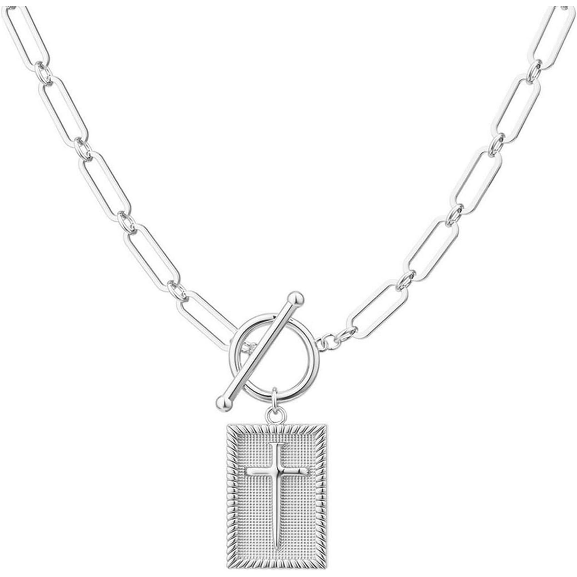 Click here for Nobrand Hetica Chunky Cross Necklace Gold-Plated T... prices