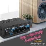 Pyle PTA4 Mini 2-Channel Power Amp with Bluetooth, 240 Watt Home ...