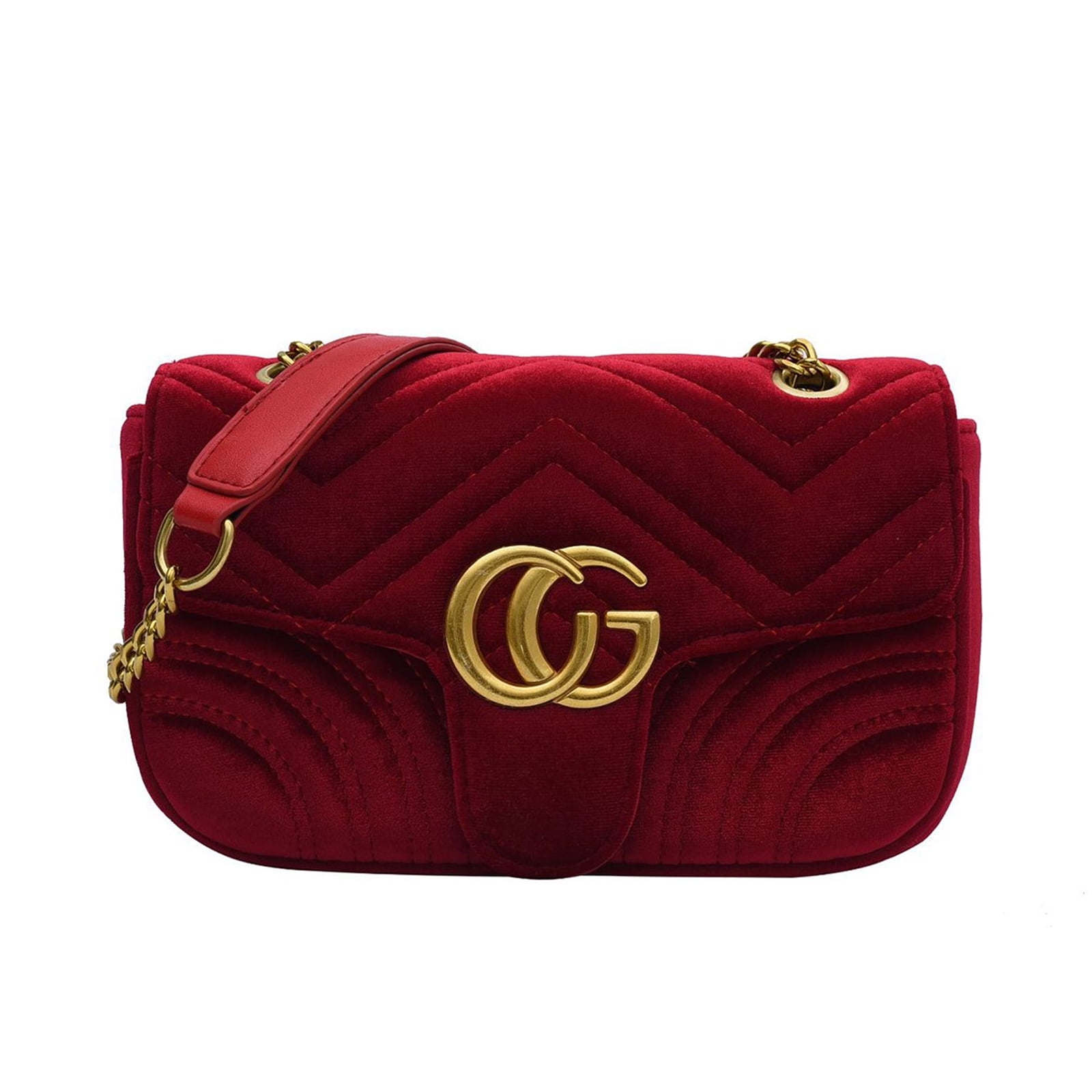Asge Crossbody Bags for Women Velvet Fashion Women Metal Ring Top ...