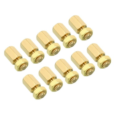 Uxcell 10mm+3mm M2 Standoff Screws 100 Pack Brass Hex Standoffs Nuts ...
