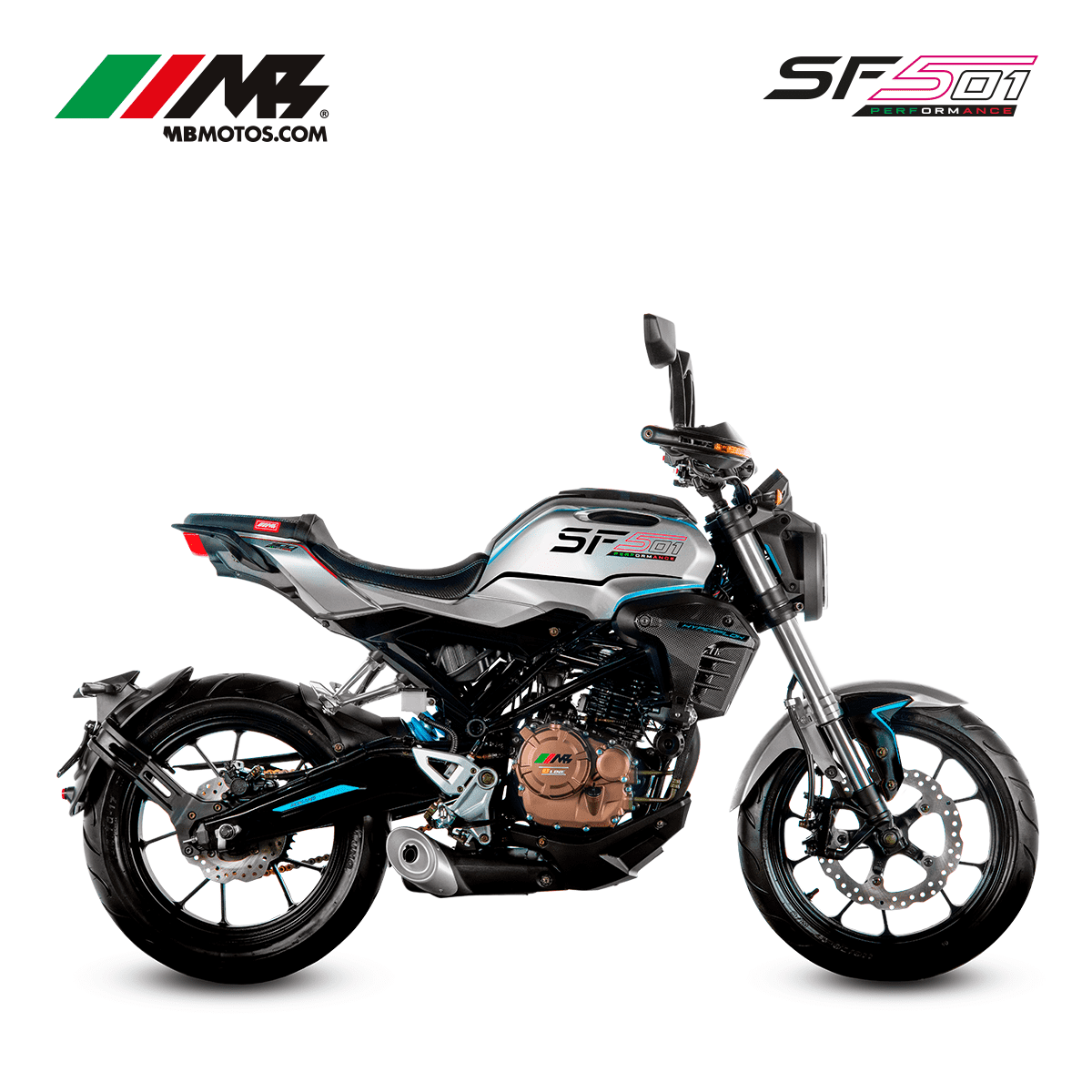 Motocicleta Deportiva MB Motos SF 501 300cc Plata 2025 | Bodega Aurrera ...