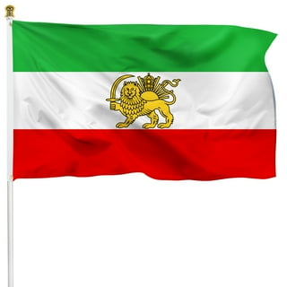 TOPFLAGS 5'x8' Old Iran Flag Historic Persian Flags 5x8 Feet ...