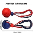 Dog Rope Ball Toy Interactive Tug of War Chew Toy with Floating Rubber ...