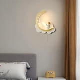 Modern Creative Moon Acrylic Lampshade Wall Lamp Bedroom Decoration ...