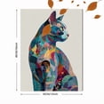 Abstract Cat Art Print Canvas Print， Perfect for Living Room， Bedroom ...