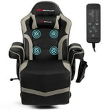 Goplus Massage Gaming Recliner, Ergonomic Racing Chair with Lumbar ...