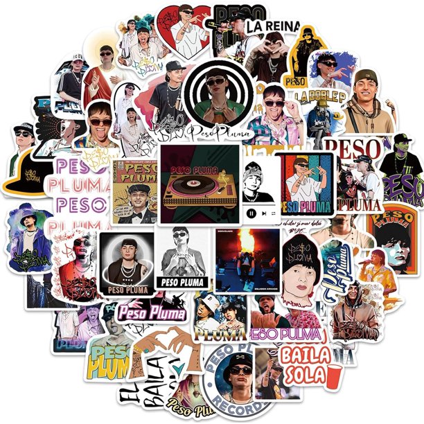 50pcs Peso Pluma Stickers for Water Bottles, Cool Mexican Rapper Singer ...