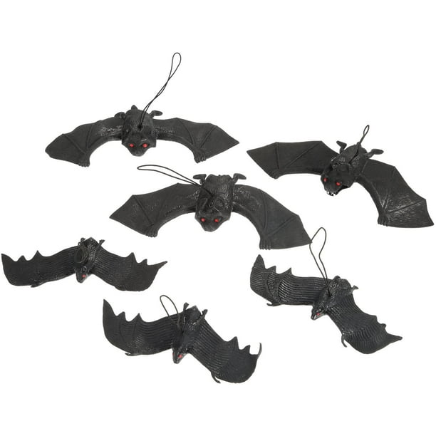 12 Pieces Simulation Hanging Bats Mixed Size for Halloween Decoration ...