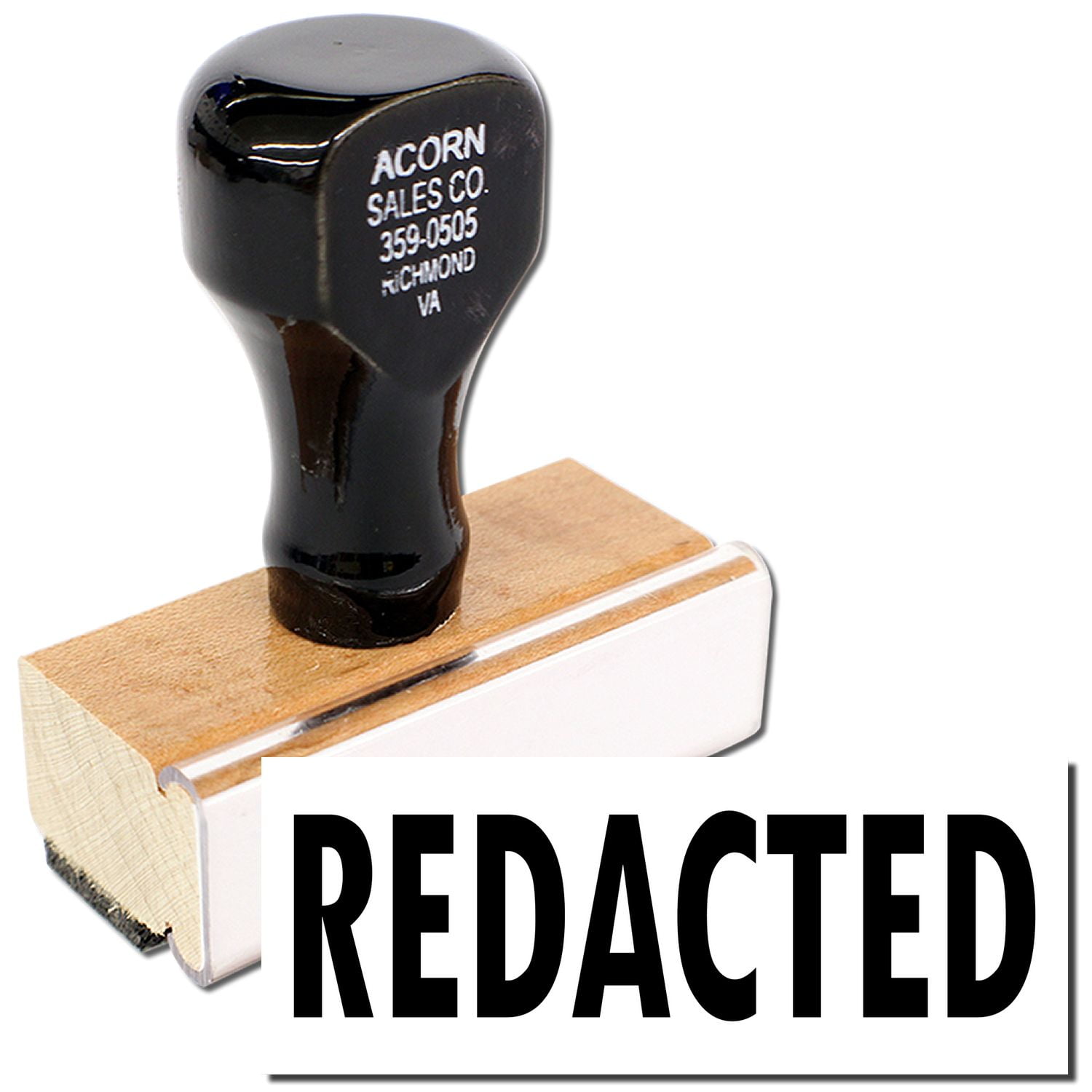 Large Redacted Rubber Stamp, Wooden Handle Rubber Stamp, Laser Engraved ...