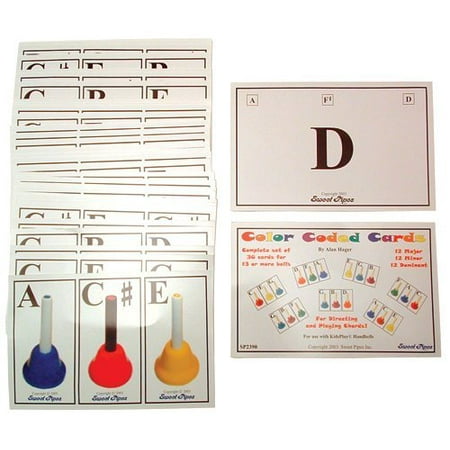Set of 36 Color Coded Chord Cards (for use with Kidsplay Kids Handbells ...