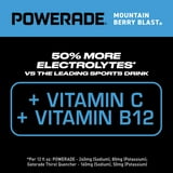 POWERADE Blueberry Sports Drink, Mountain Berry Blast, 12 fl oz, 8 Pack ...