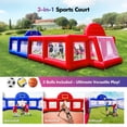 Wellcomer 40FT Inflatable Sport Court with Blower - Portable 3-in-1 ...
