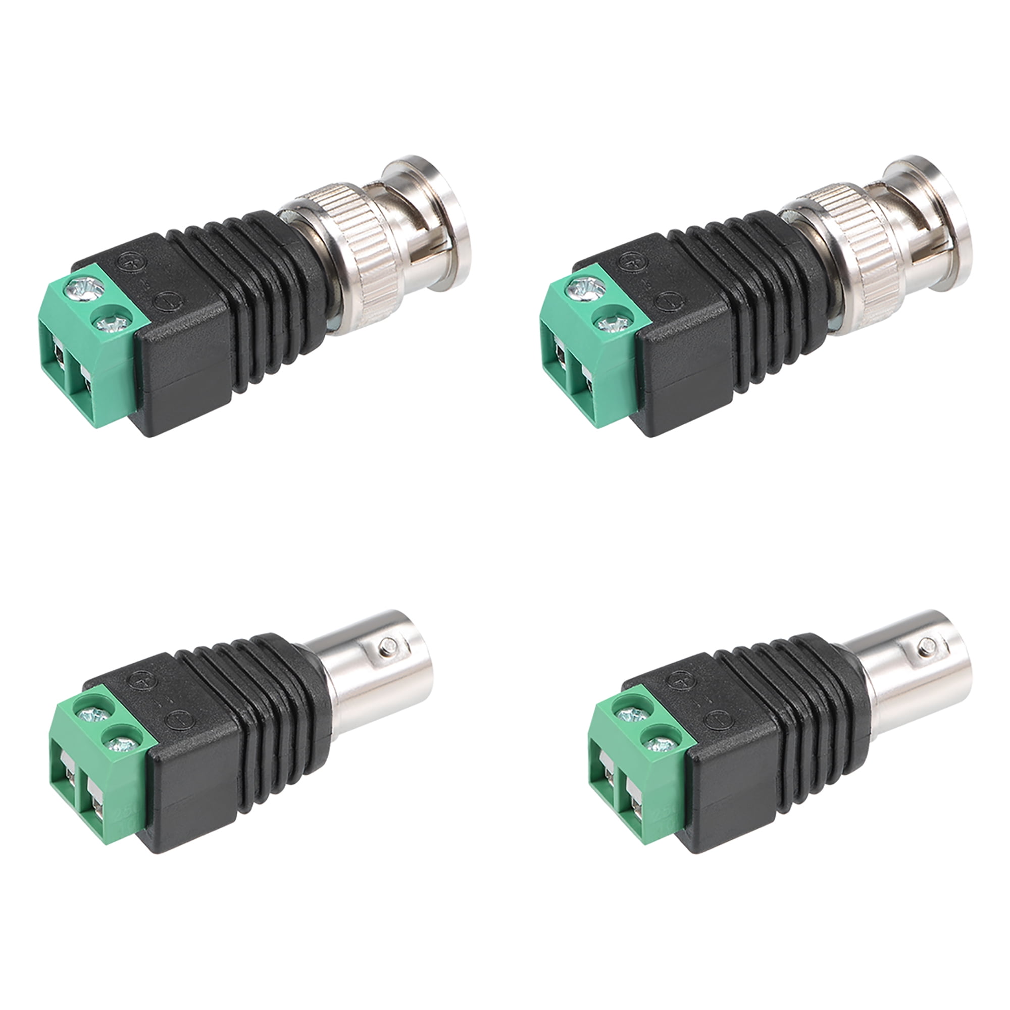 Uxcell Cat5 to BNC Male/Female Screw Terminal Connector 2 Pairs ...