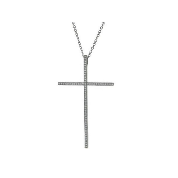 Black Thin Long Cross Symbol