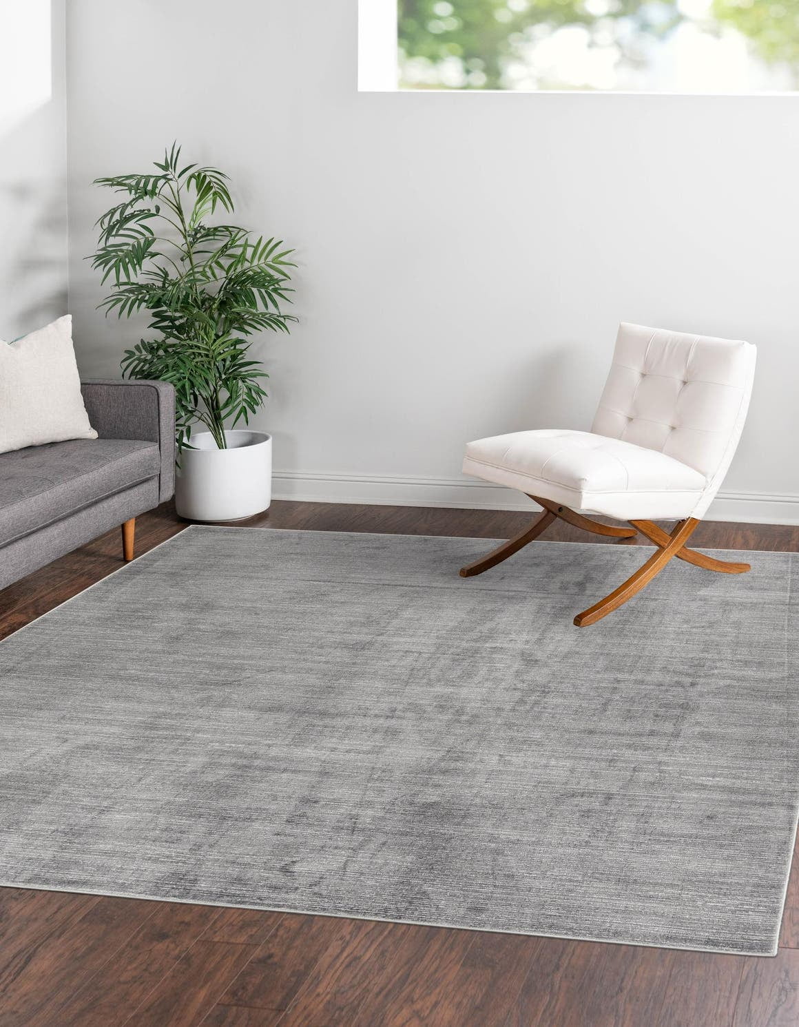 Rugs.com Finsbury Collection Rug – 7' 10 Square Gray Medium Rug Perfect ...