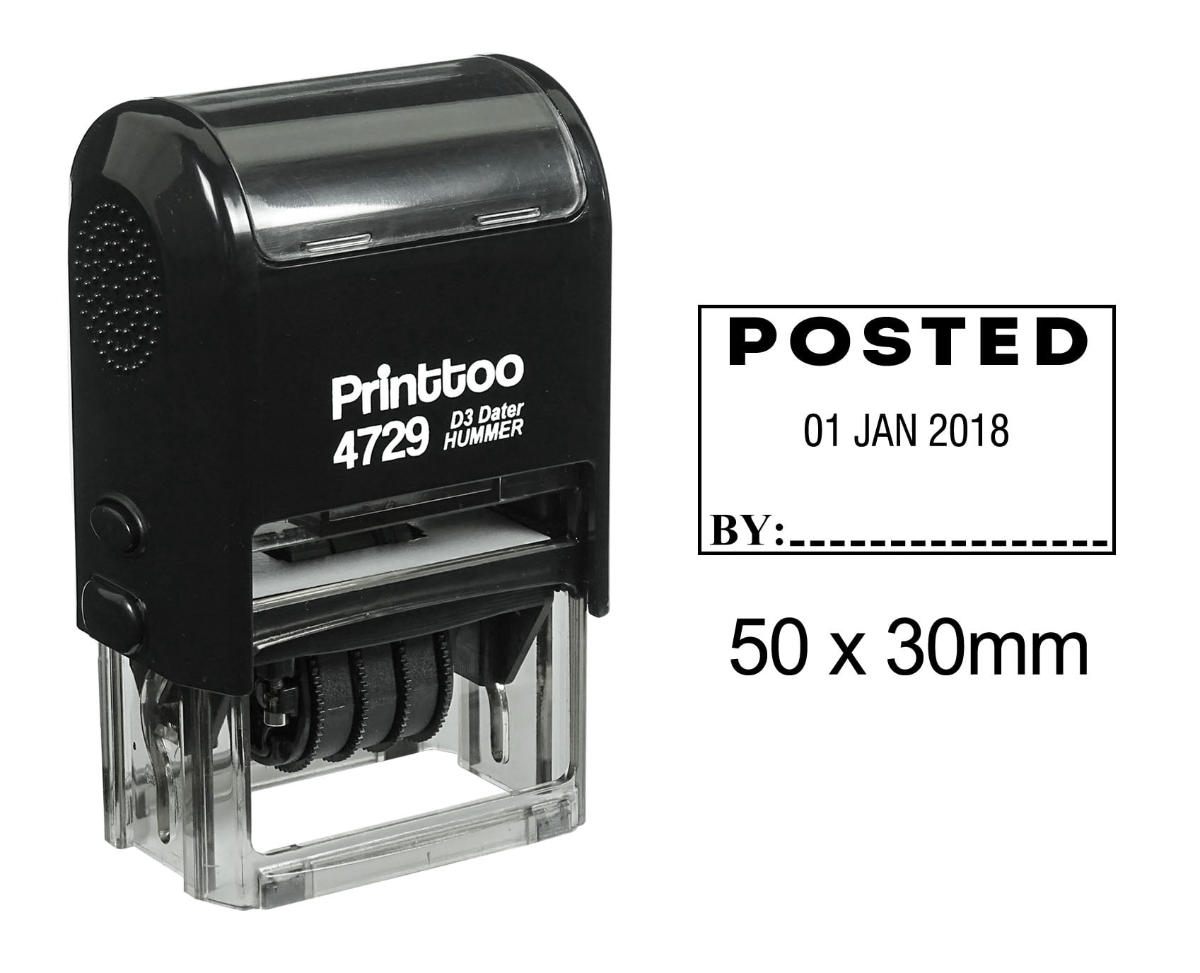 Printtoo Office Stationery Dater Stamp With Posted By Text And Sign ...