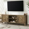 Rustic Farmhouse TV Stand for 80 Inch TVs with Sliding Barn Doors, 70 ...