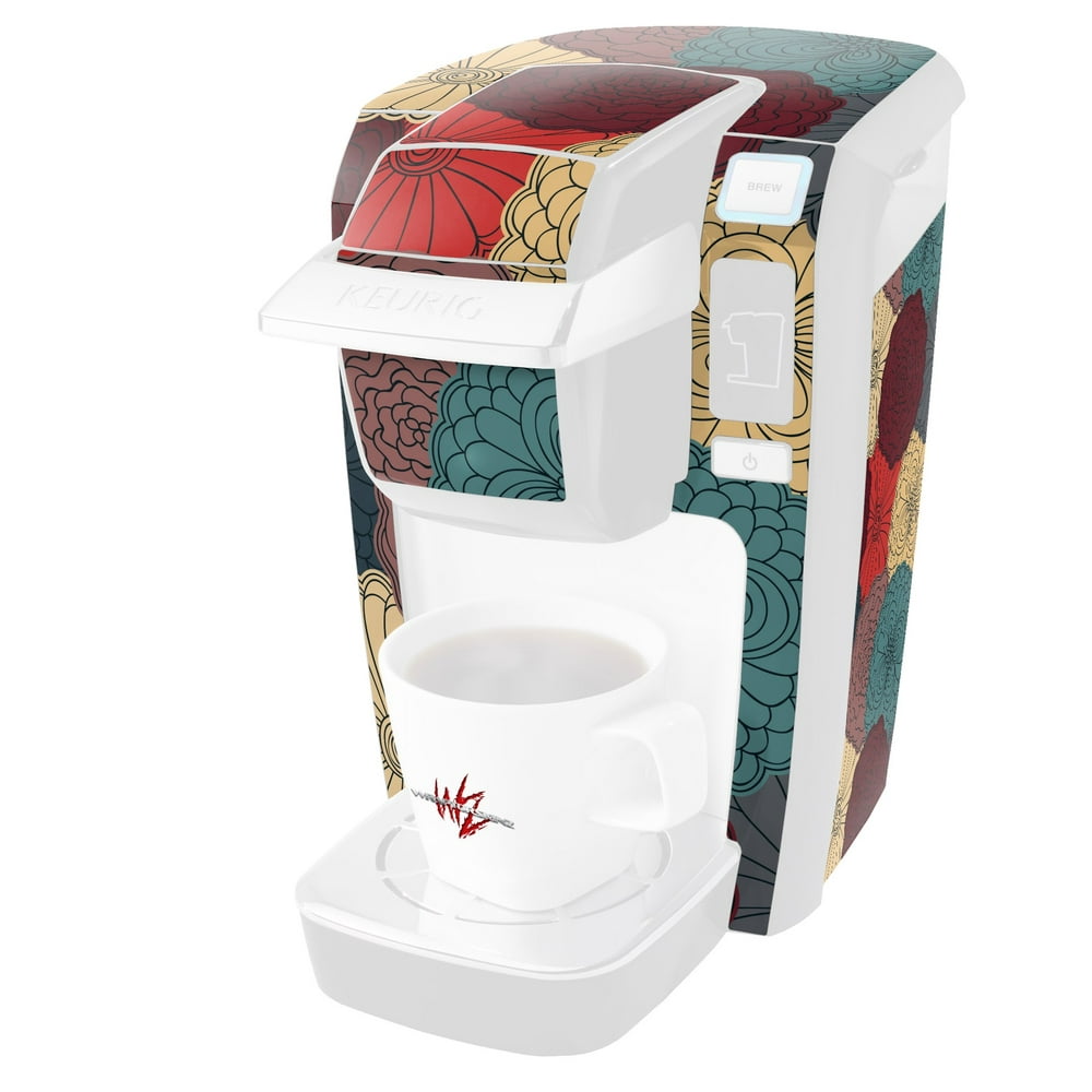 Flowers Pattern 04 - Decal Style Vinyl Skin fits Keurig K10 / K15 Mini ...