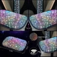 15 Pcs Bling Car Accessories Set, Include Rhinestone Wheel Cover Center ...
