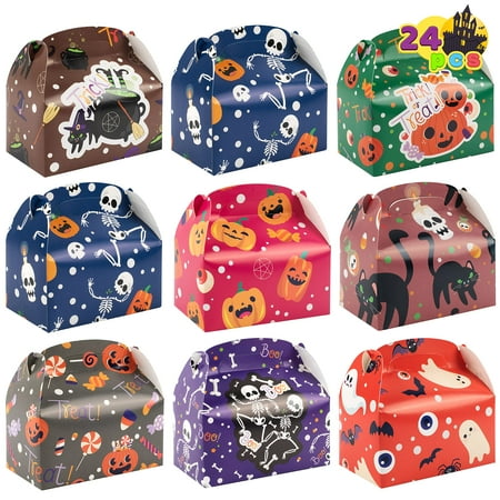 JOYIN 24 Pcs Halloween Gift Boxes with Repetitive Patterns, Kids ...