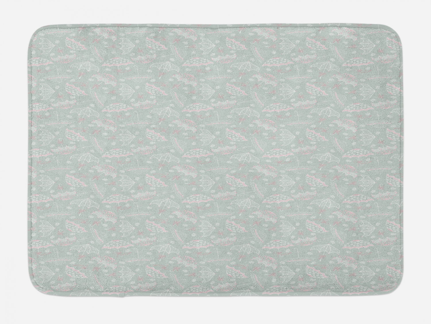 Umbrella Bath Mat, Vintage Wedding Parasols Bridal Shower Theme with ...