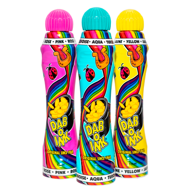Dab-O-Ink Bingo Daubers - 3 pack Pink, Aqua, Yellow - 4 ounce size ...
