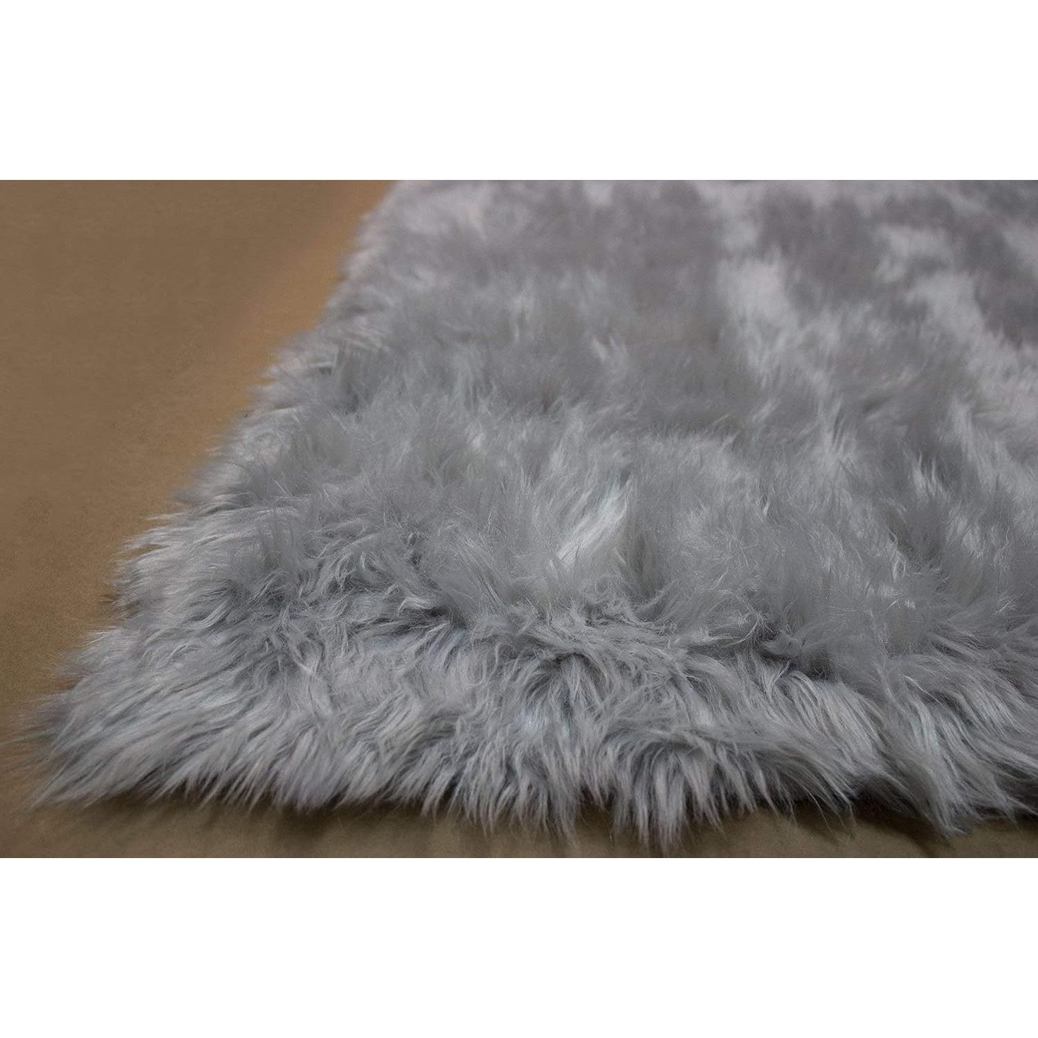 Light Gray Light Grey Colors 5x7 Feet Faux Fur Sheepskin Sheep Hide ...