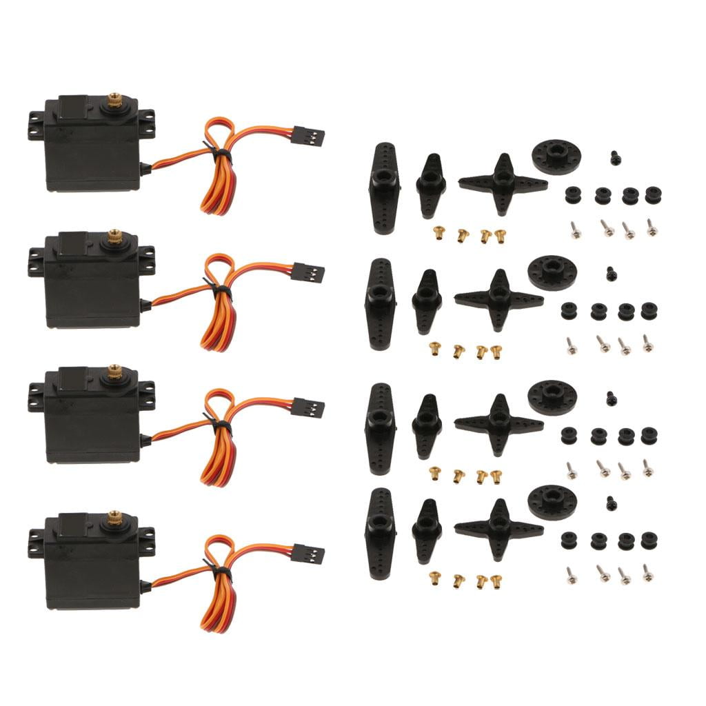 Servo de engranaje metálico DYNWAVEMX 4 Uds 15 KG servomotor par para ...