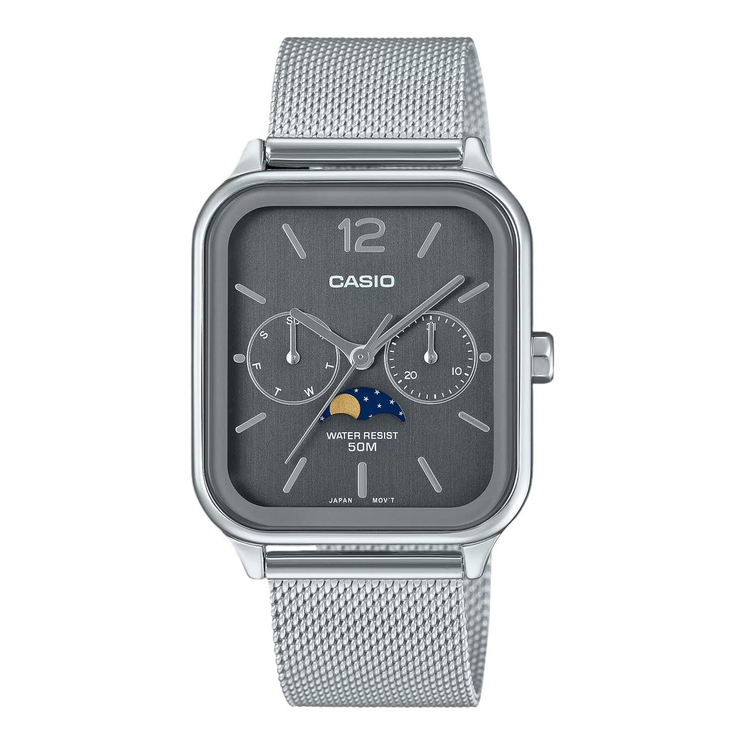 Reloj CASIO MTP-M305MC-8AVCF Moon phase-Acero plateado | Walmart en línea