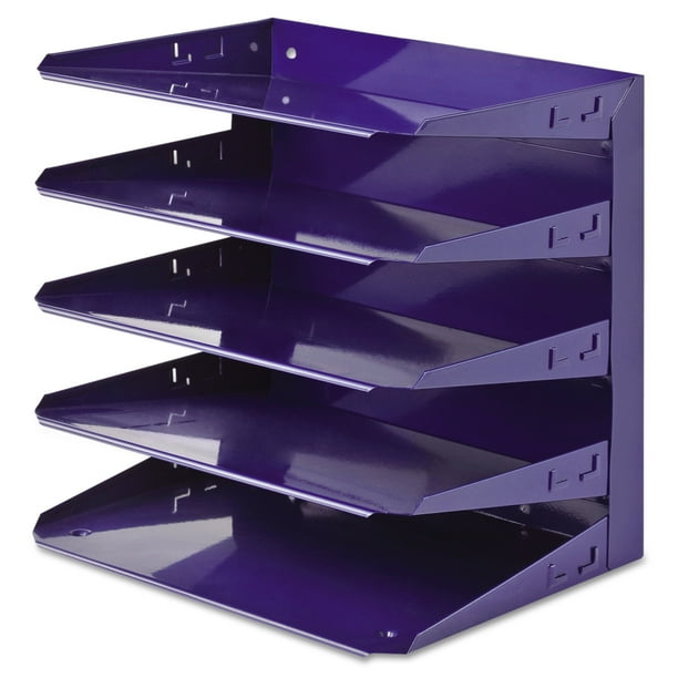SteelMaster Soho Horizontal Organizer, Letter, Five Tier, Steel, Blue ...