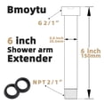 Round Shower Head Extension Rod Shower Extender Stainless Steel Showers ...
