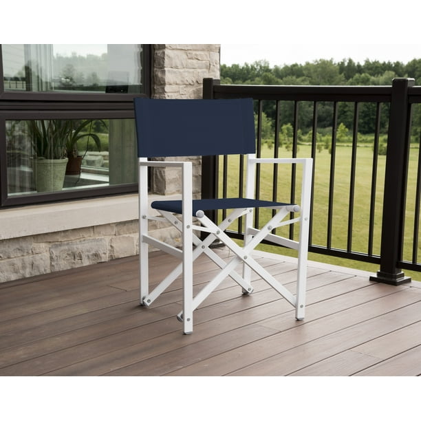 Studio Aluminum Folding Director's Chair - Navy Steel - Walmart.com