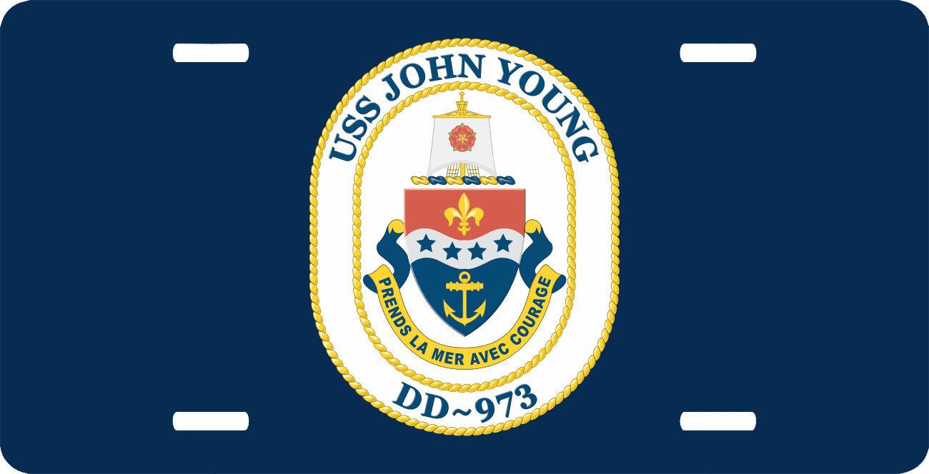 Navy USS John Young DD-973 License Plate - Walmart.com