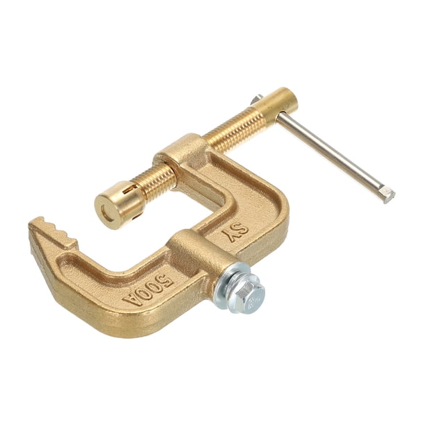 Uxcell 500A Brass G-shape Ground Welding Earth Clamp C-Clamp T-Handle ...