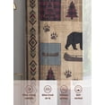Brown Ethnic Sheer Curtains for Living Room Bedroom Black Bear Farm ...