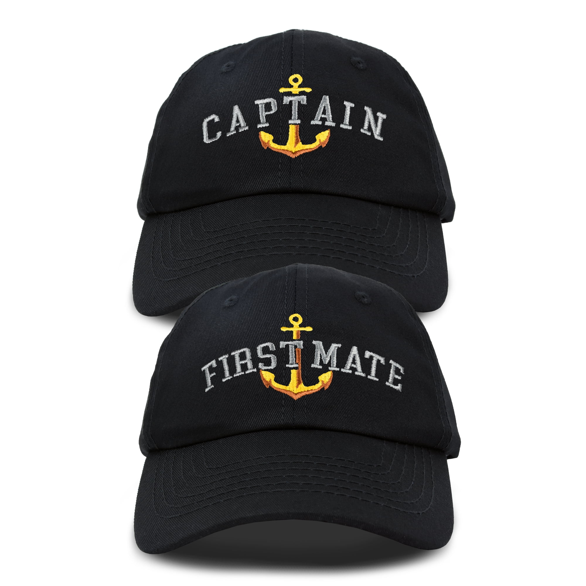 DALIX Matching Captain And First Mate Hat Set Embroidered Ball Cap in ...