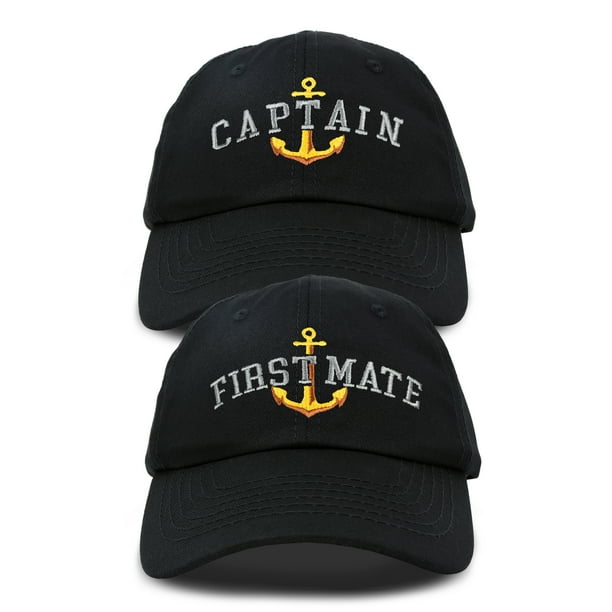 DALIX Matching Captain And First Mate Hat Set Embroidered Ball Cap in ...
