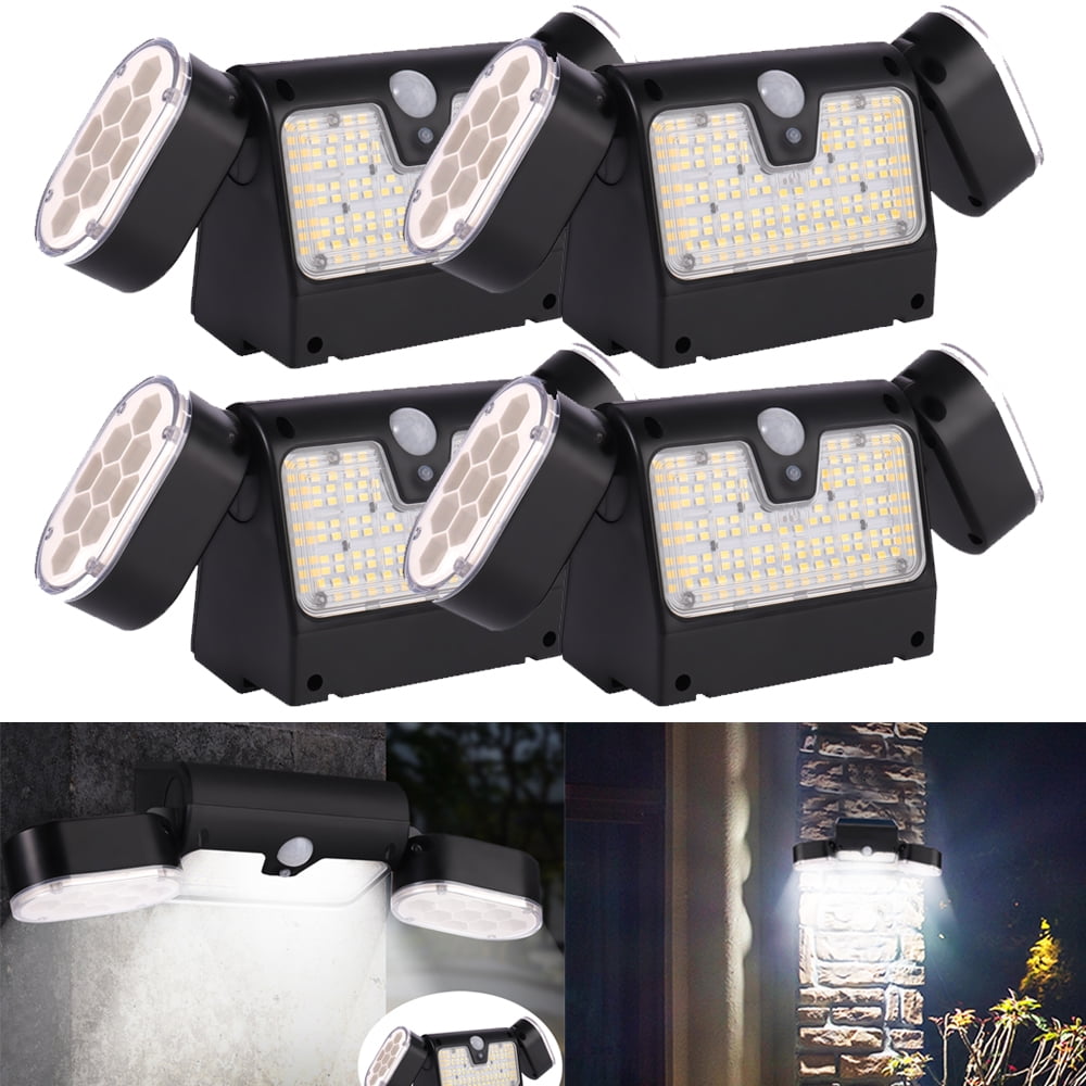 CJC Outdoor LED Solar Security Lights, Waterproof Motion Sensor ...