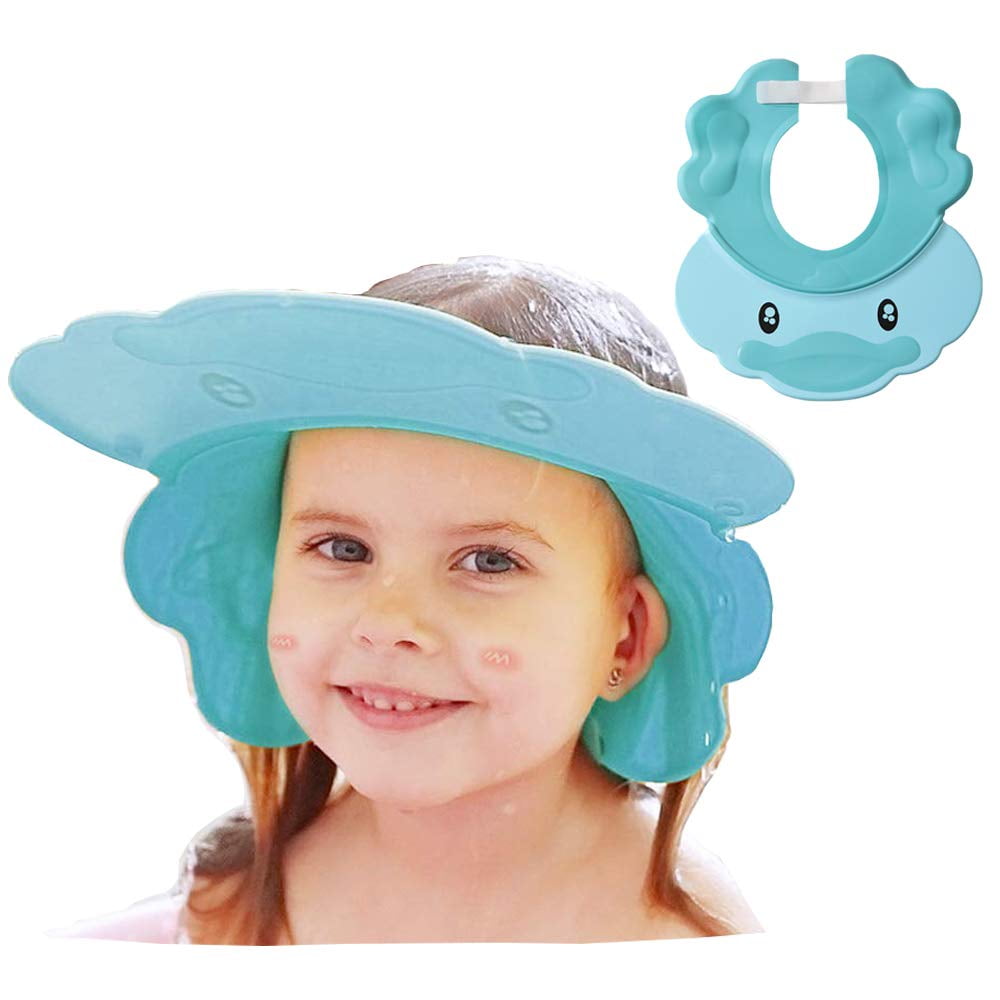 Baby Shower Cap Adjustable Silicone Shampoo Bath Cap Visor Cap Protect ...