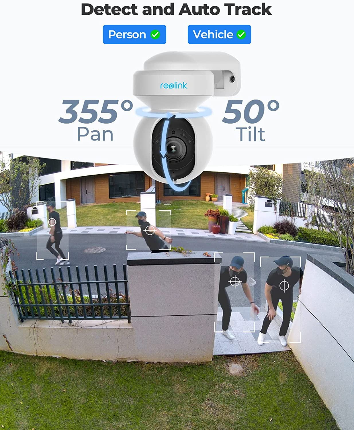 Buy Reolink 5MP PTZ Wireless Outdoor Security WIFI Camera Auto Tracking ...