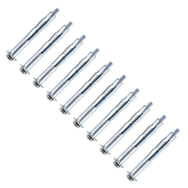 42 Pieces Expansion Screw Bolts with Drywall Plaster 6 Size Heavy Duty ...