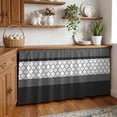Cabinet Curtain 28''W x 51''L, Black Morocco Under Sink Curtain Drapes ...