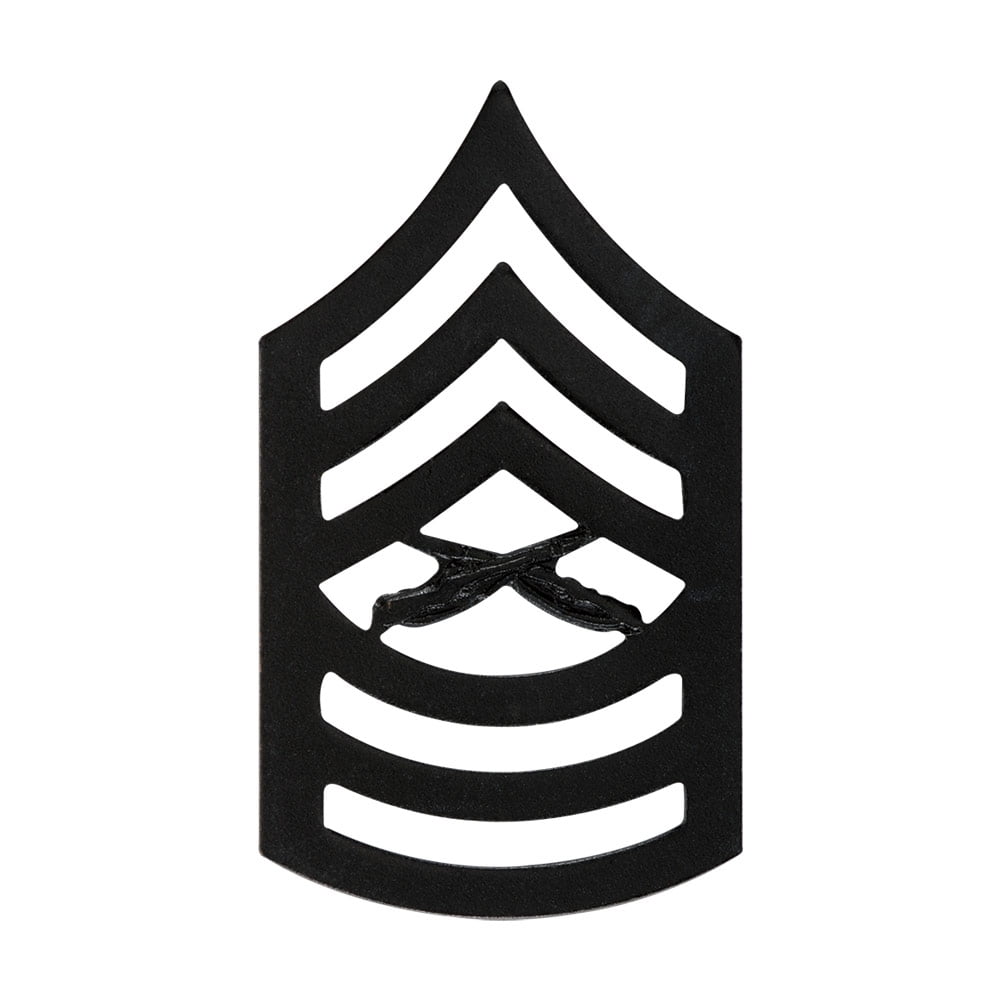 Marine Corps Master Sergeant Rank Black Finish Pair - Walmart.com ...